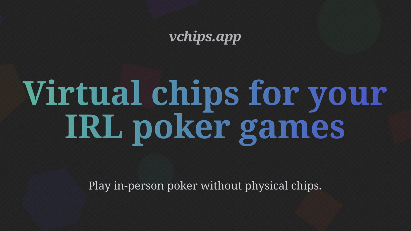 vchips.app | Virtual chips for poker